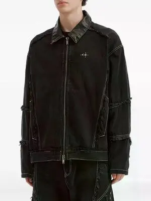 FIVE CM Raw-edge Panelled Denim Jacket