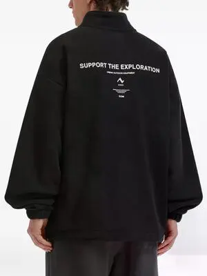 Izzue Fleece-texture Zip-up Sweater