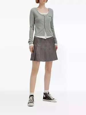 CHOCOOLATE Layered-effect Ribbed-knit Top