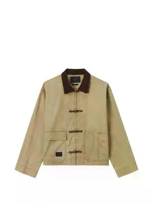 FIVE CM Toggle-fastening Corduroy-collar Jacket - Neutrals