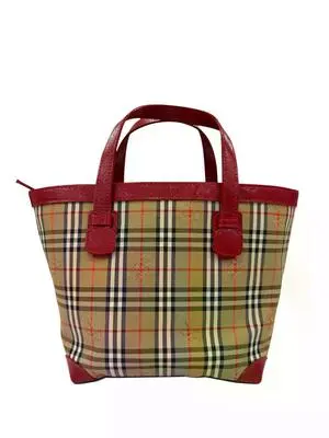Burberry Haymarket Check Canvas Tote Bag