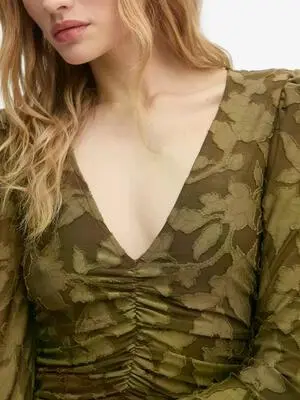 Sisley Fil-coupé Ruched Mini Dress