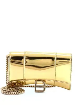 Balenciaga Hourglass Chain Wallet - Gold