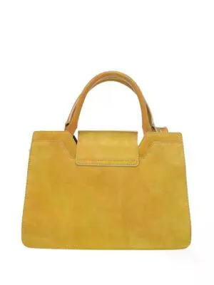 JIMMY CHOO Suede And Leather Rebel Satchel - Yellow