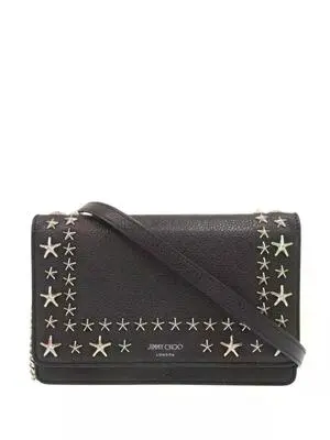 JIMMY CHOO 2000-2026 Star Studded Leather Crossbody Bag