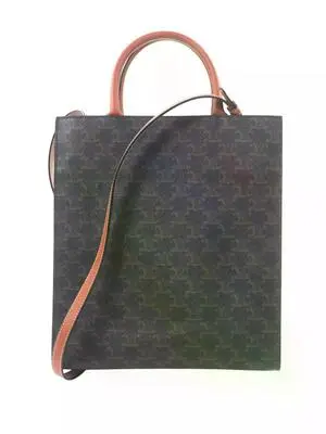 Celine 2018-2026 Small Triomphe Coated Canvas Vertical Cabas Tote Satchel