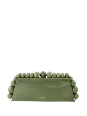 Cult Gaia Eos Lungo Marbled Clutch Bag - Green