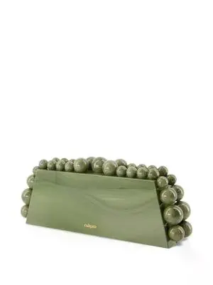 Cult Gaia Eos Lungo Marbled Clutch Bag - Green