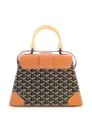 Goyard Saigon Top Handle Bag Coated Canvas With Leather Pm Satchel