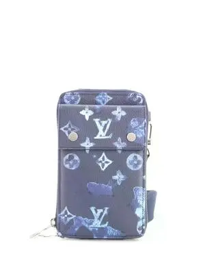 LOUIS VUITTON Monogram Ink Watercolor Leather Cross Body Pouch - Blue
