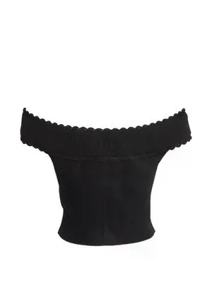Sandro Rib-knit Off-shoulder Top