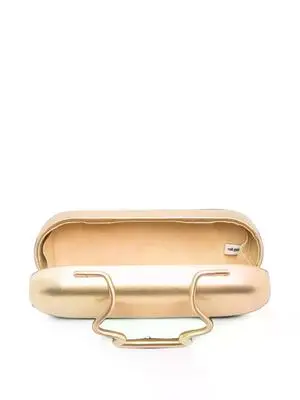 Cult Gaia Ilaria Metallic-finish Wave-handle Clutch Bag