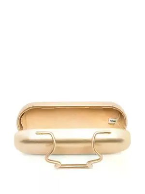Cult Gaia Ilaria Metallic-finish Wave-handle Clutch Bag