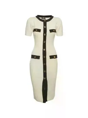 Elisabetta Franchi Knit Button-front Midi Dress