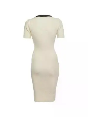 Elisabetta Franchi Knit Button-front Midi Dress