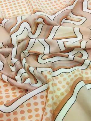 Guess 4g Peony Logo-pattern Scarf - Neutrals