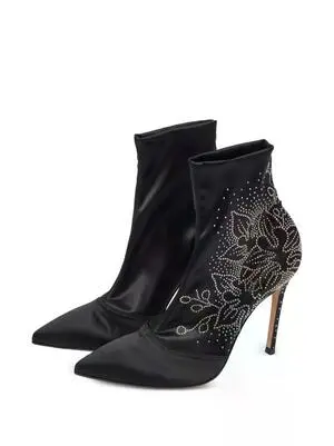 GIANVITO ROSSI Flore Crystal-embellished Ankle Boots