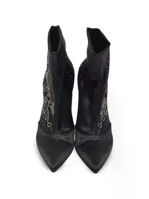 GIANVITO ROSSI Flore Crystal-embellished Ankle Boots