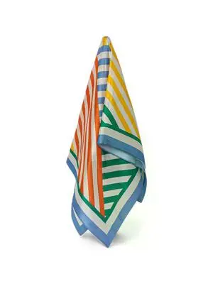Kurt Geiger Stripe-print Square Scarf - Red