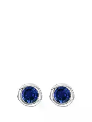 DOWER & HALL Dewdrop Sapphire Earrings - Silver