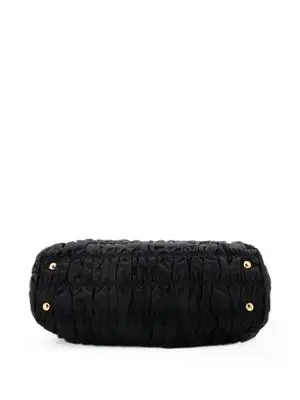 Prada Gaufre Convertible Leather And Tessuto Large Tote Bag