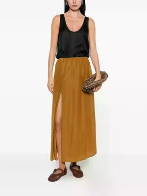 Loulou De Saison Gaby Scoop-neck Silk Top
