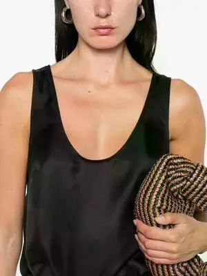 Loulou De Saison Gaby Scoop-neck Silk Top