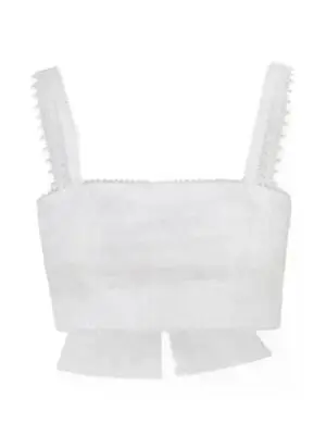 Waimari Lace-trim Cropped Top