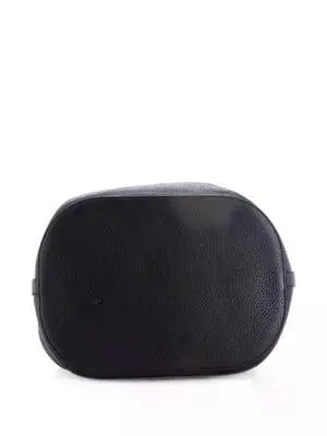 Gucci Miss Bamboo Leather Medium Bucket Bag - Black
