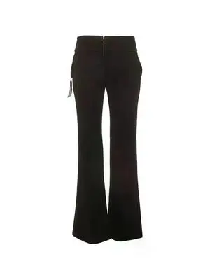 Elisabetta Franchi Lace-up Crepe Trousers