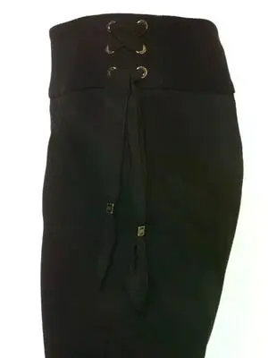 Elisabetta Franchi Lace-up Crepe Trousers