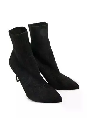 GIANVITO ROSSI Fiona Knit Ankle Boots