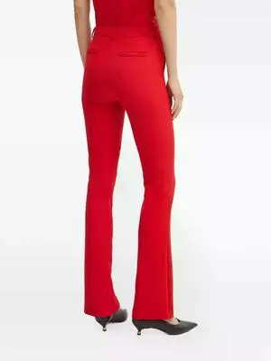 SILVIAN HEACH Reif Pressed-crease Flared Trousers - Red