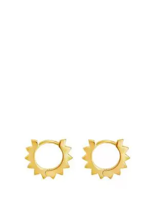 DOWER & HALL Star Huggie Hoop Earrings - Gold