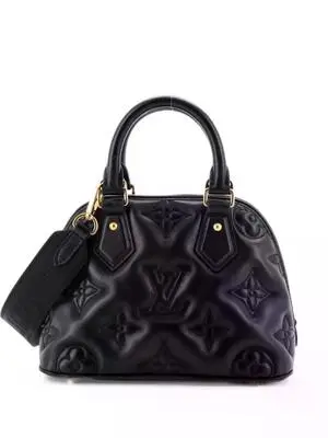 LOUIS VUITTON Alma Handbag Bubblegram Leather Bb Shoulder Bag - Black