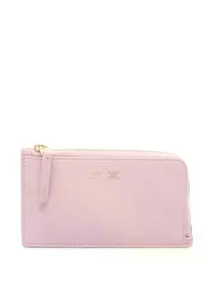 Celine Triomphe Pebbled Wallet - Pink