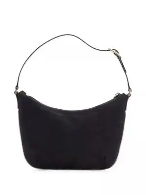 Gucci Vintage Pochette Shoulder Bag Gg Canvas Small Hobo Bag - Black