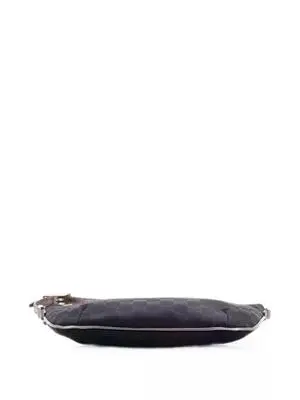 Gucci Vintage Pochette Shoulder Bag Gg Canvas Small Hobo Bag - Black