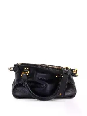Chloé Leather Marcie Satchel Cross Body Bag - Black