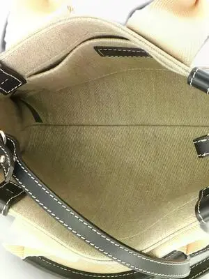 Chloé Woody Canvas With Leather Small Tote Bag
