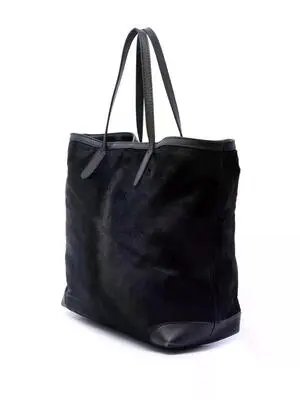 Gucci Pony Hair Stirrup Tote Bag - Black