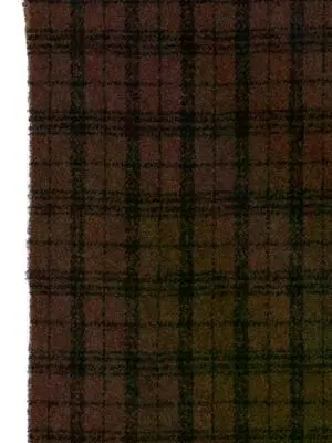 Destin Check-pattern Fringed Scarf