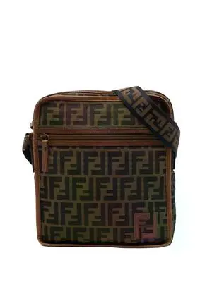 Fendi 2000-2010 Zucca Canvas Crossbody Bag - Brown