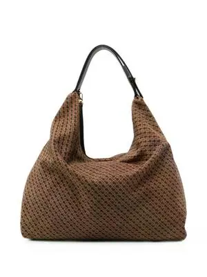 GHERARDINI Monogram-pattern Leather Shoulder Bag