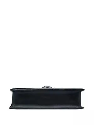 Prada 2000-2013 Studded Saffiano Push Lock Wristlet Clutch Bag
