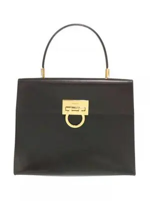FERRAGAMO 2010-2026 Leather Gancini Iconic Top Handle Bag Satchel