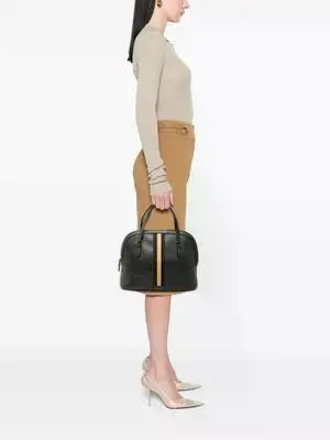 Gucci 2000-2015 Medium Calfskin Web Dome Satchel