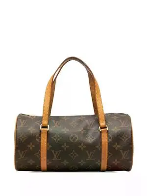 LOUIS VUITTON 2003 Monogram Papillon 28 Handbag - Brown