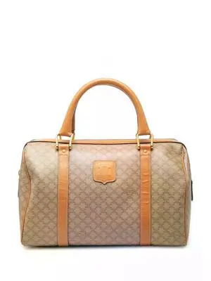Celine 2012 Macadam Coated Canvas Boston Bag