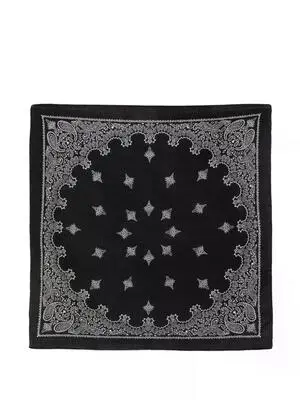 Destin Paisley-print Bandana Scarf - Black